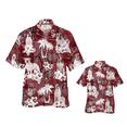 American Bulldog Hawaiian Shirt, Dog Hawaiian Shirt Red Tribal Pattern ...