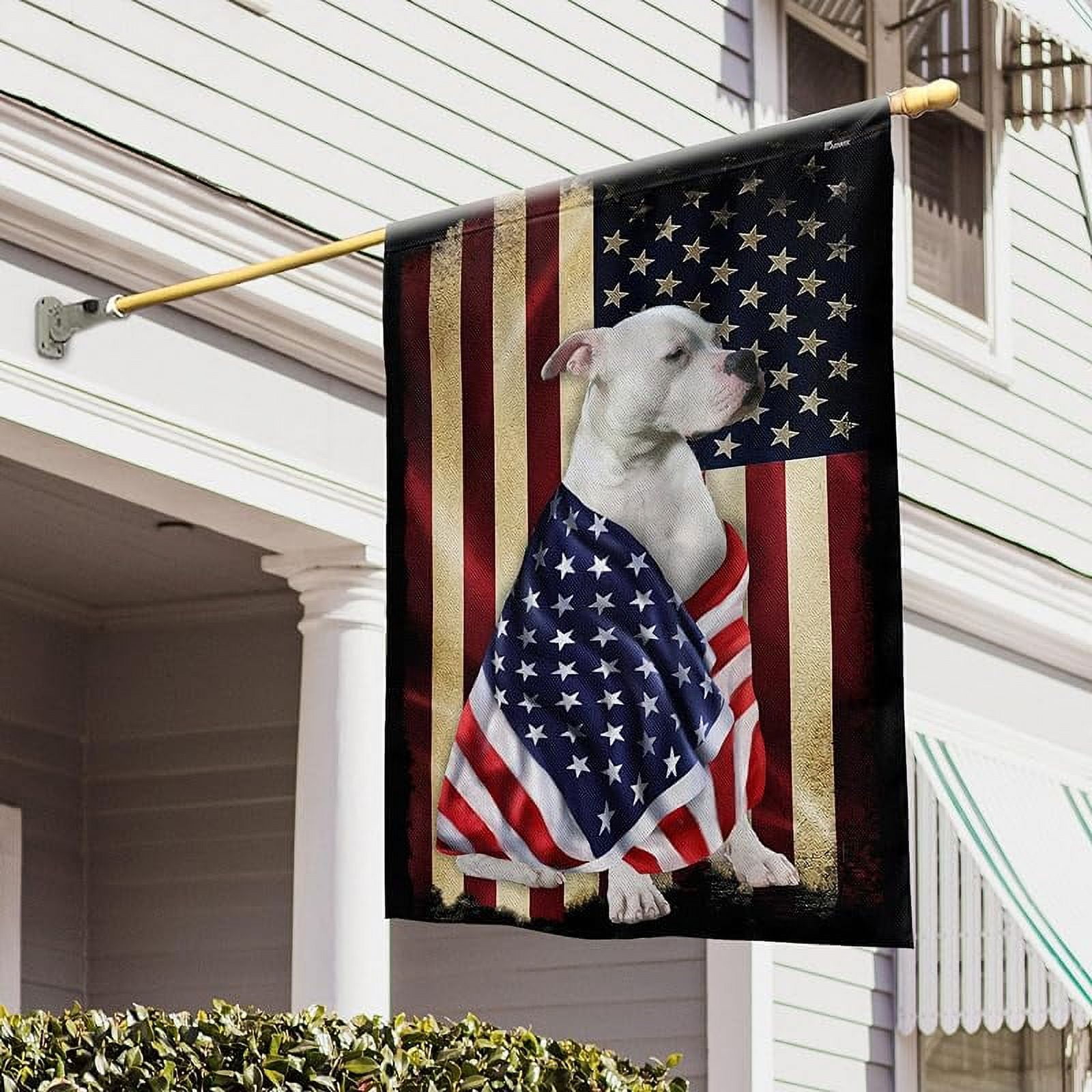 American Bulldog House Flags, Dog Decor Flag - 4th of July Decorations ...