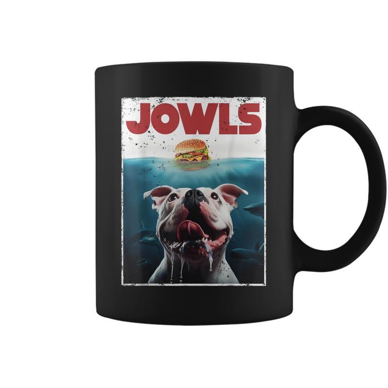 American Bulldog Jowls Burger Bully Dog Mom Dog Dad Coffee Mugs ...