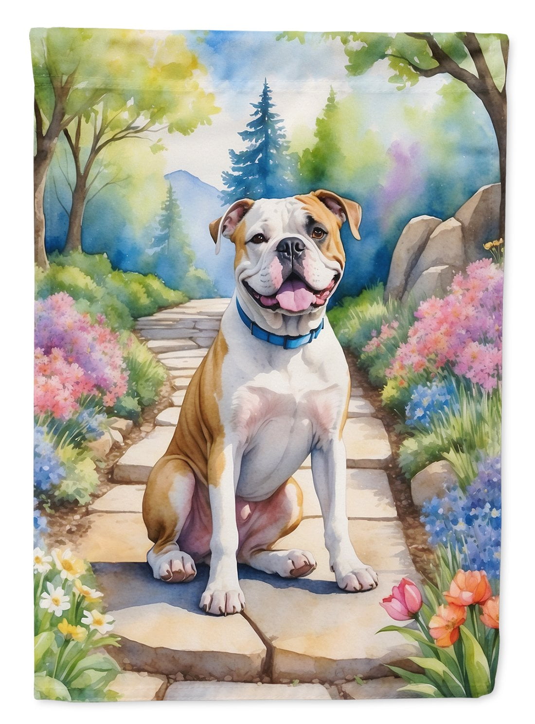 American Bulldog Spring Garden House Flag 28 in x 40 in - Walmart.com
