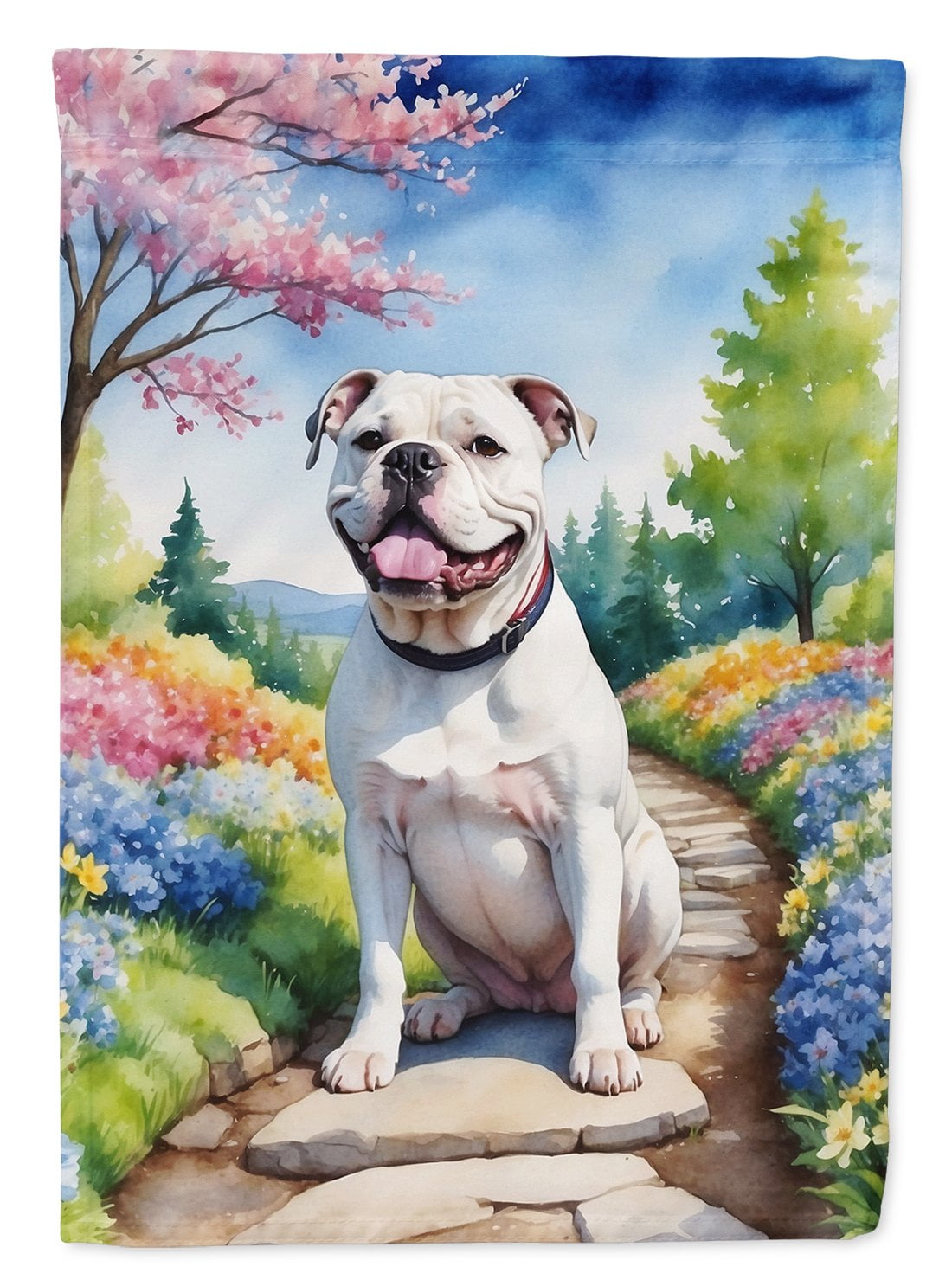 American Bulldog Spring Garden House Flag 28 in x 40 in - Walmart.com