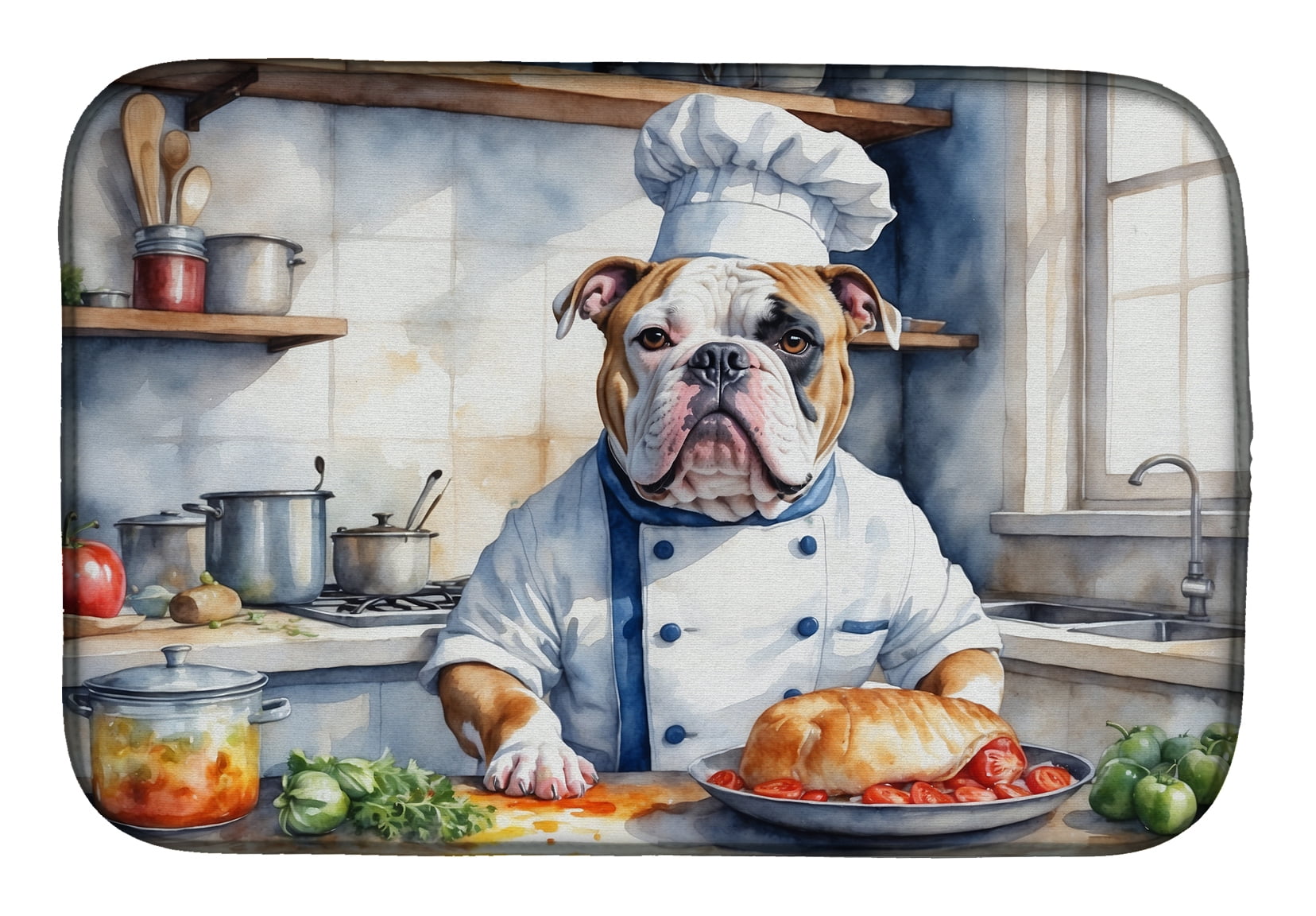 American Bulldog The Chef Dish Drying Mat 14 in x 21 in - Walmart.com