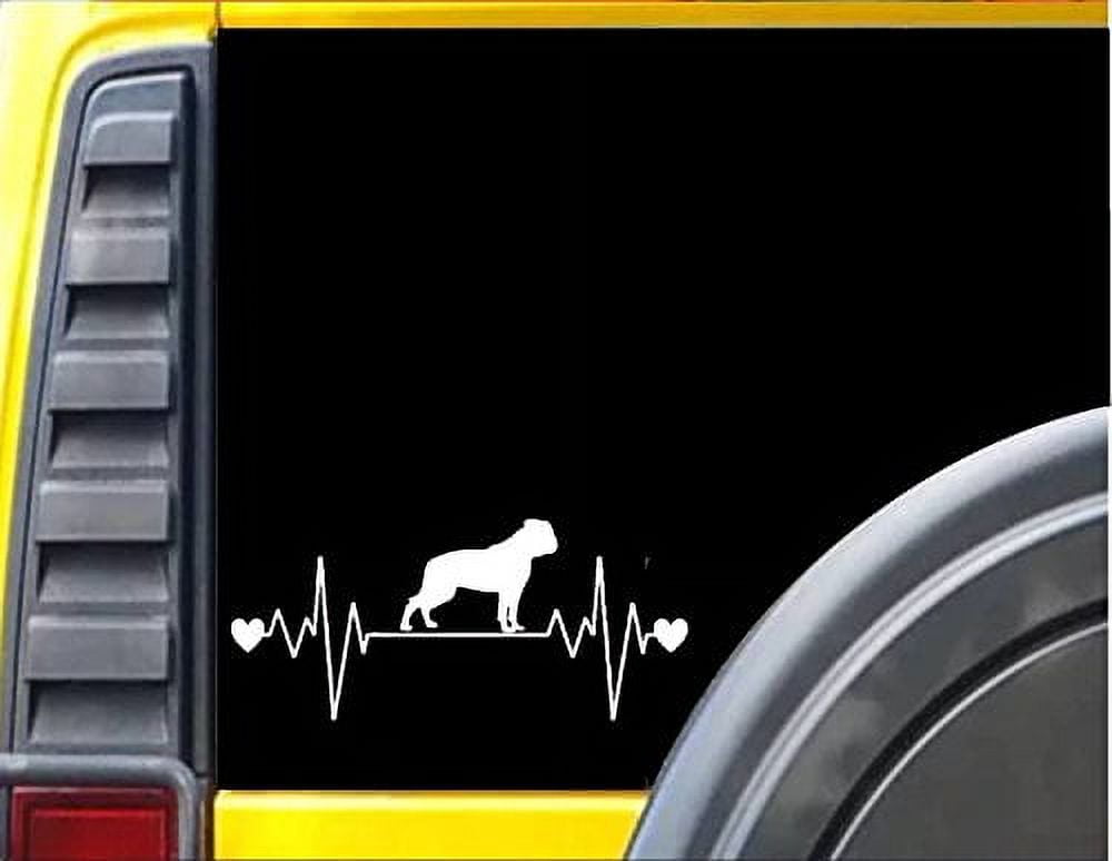American Bulldog lifeline *J356* 8 inch wide Sticker dog decal ...
