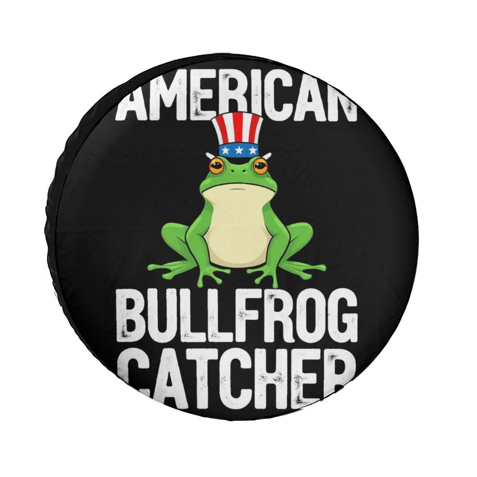 American Bullfrog Catcher Catches and Eats Frogs Spare Tire Cover 14 ...