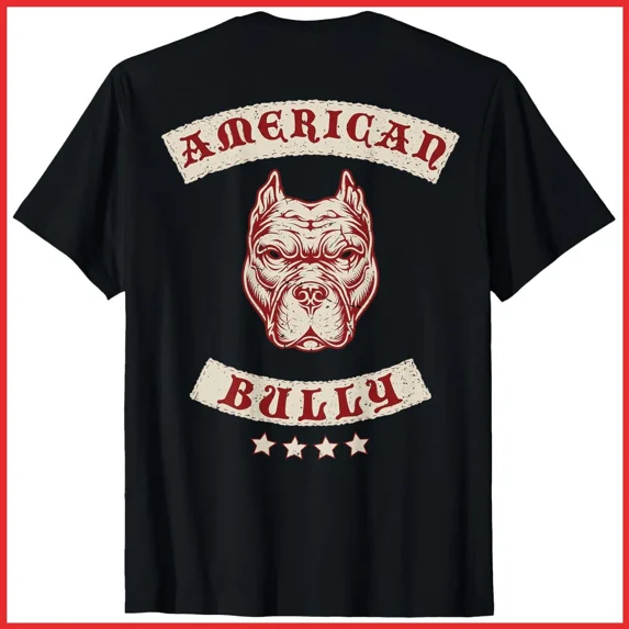 American Bully Dog Breed Detailed Back Design Unisex T-Shirt S-5XL ...