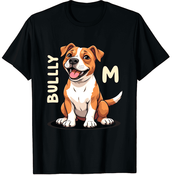 American Bully Mom Dog Mama Funny Graphic Crew Neck Short Sleeve T ...