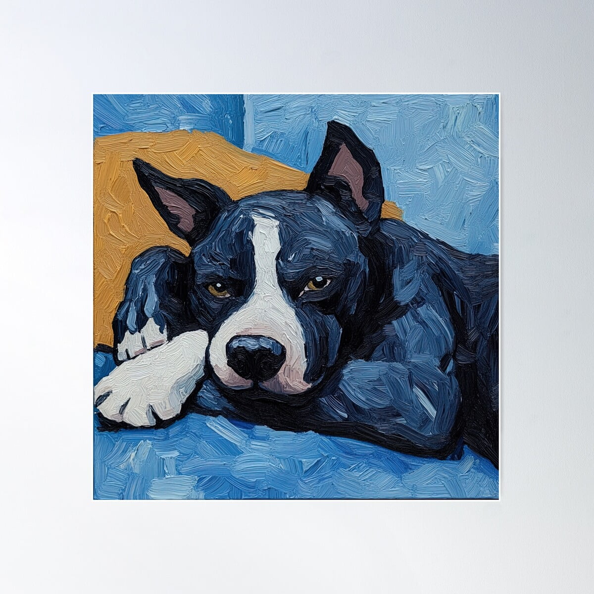 American Bully | Post-Impressionist Paintingâ Style Poster Wall Art ...