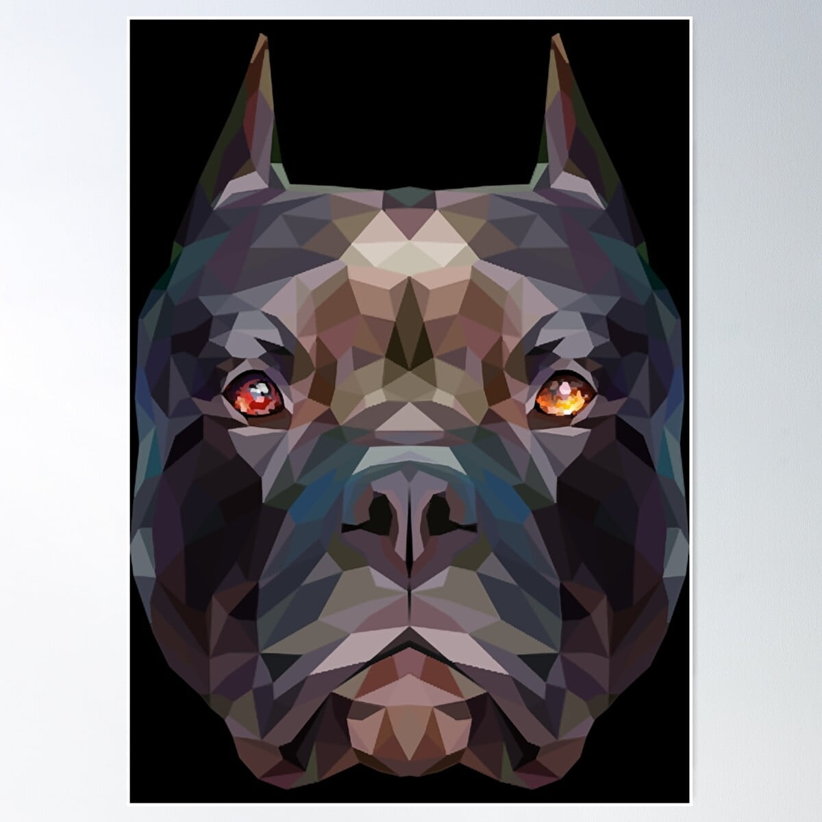 American Bully Poster Wall Art, Modern Wall Decor For Living Room ...