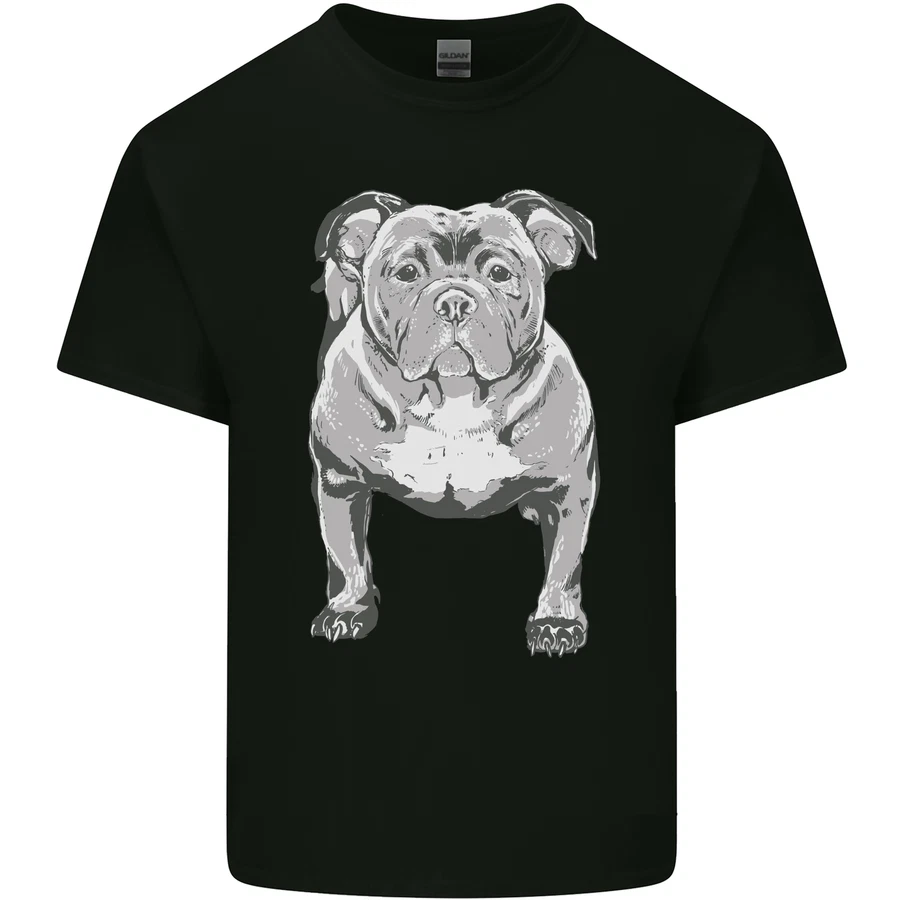 American Bully Striking a Pose Dog Fashionable Canine Breed Cotton Tee ...
