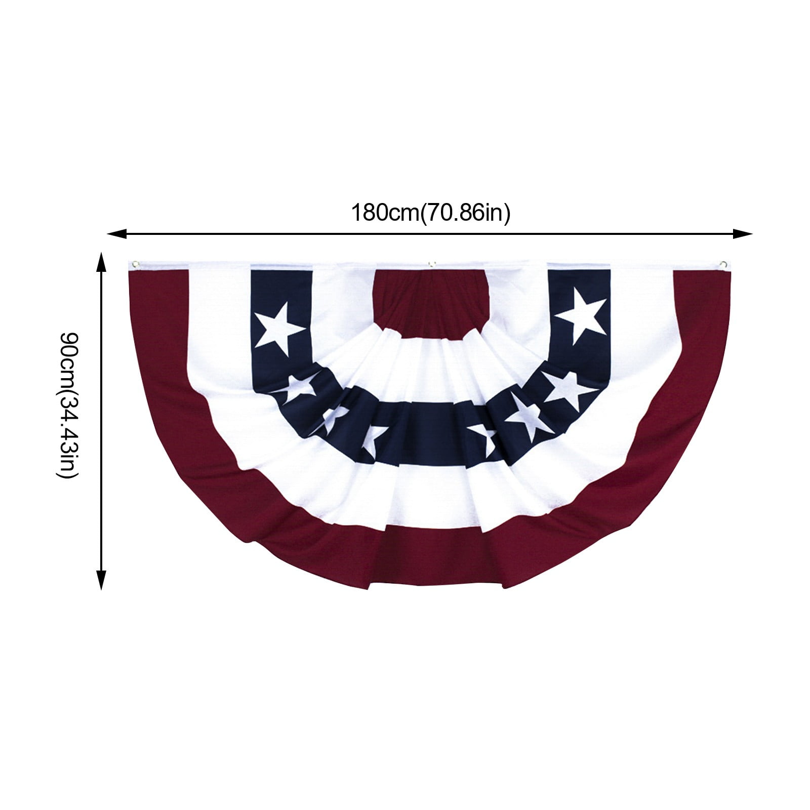 American Bunting Banner Flag USA Pleated Fan Flag 3x6 Feet Embroidered ...