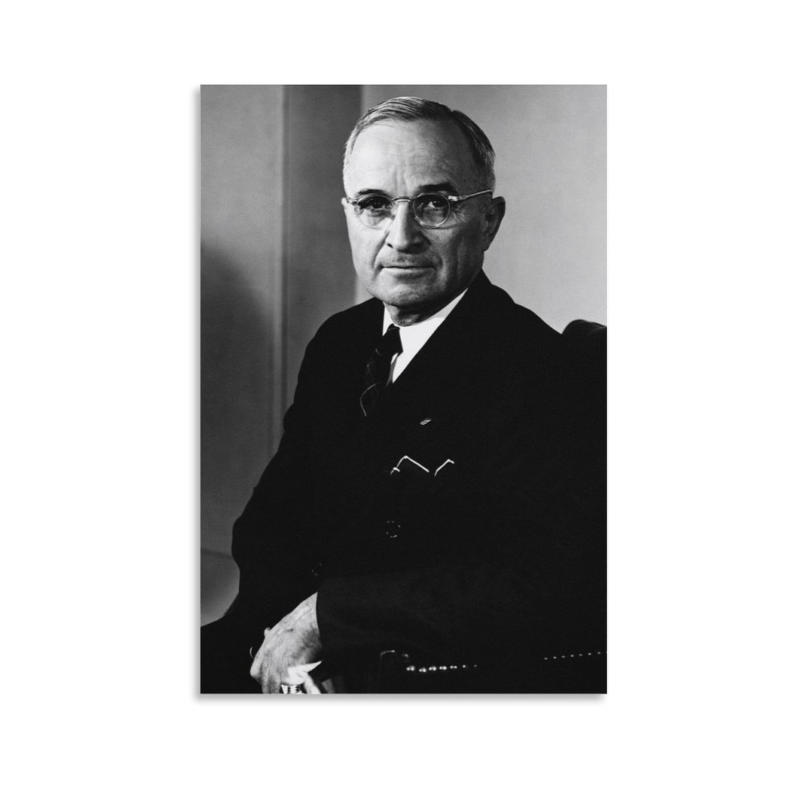American Businesspeople Harry S. Truman Retro Poster Painting On Canvas ...