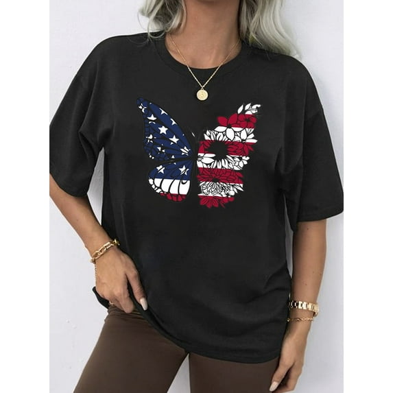 American Butterfly Shirt - Walmart.com