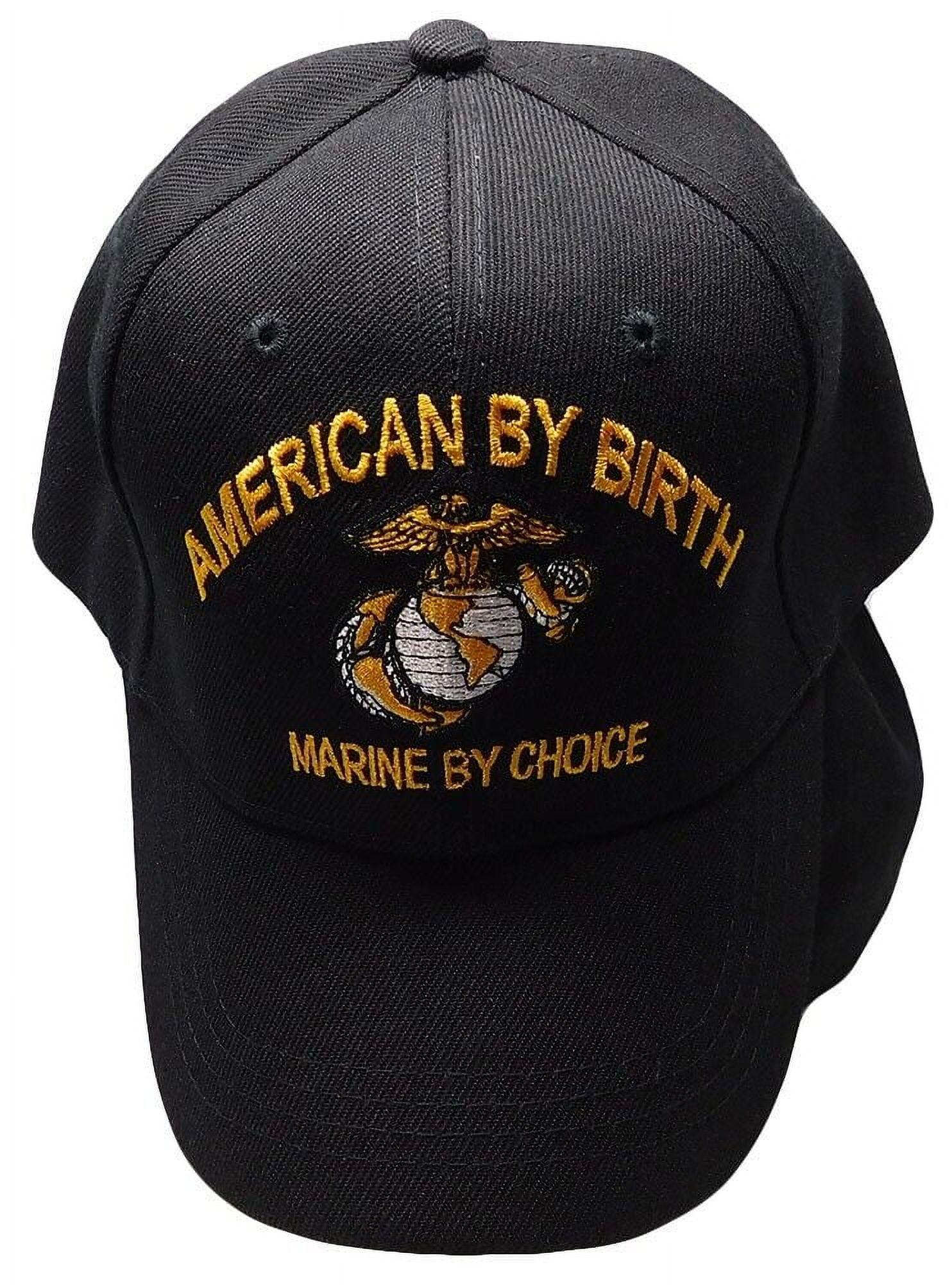 American By Birth Marine By Choice EGA Black Cap Hat - Officially ...