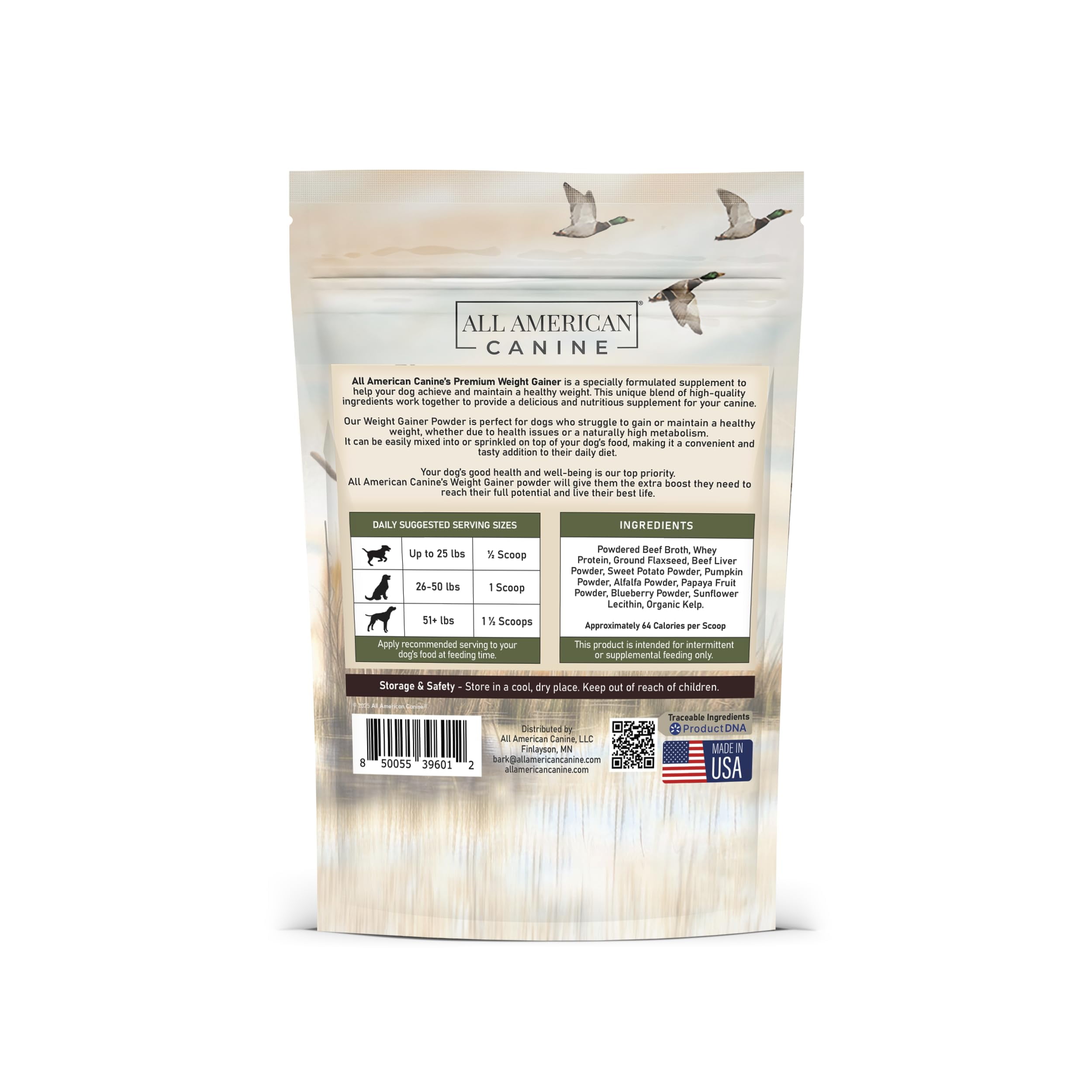 All American Canine FEV6 Dog Weight Gainer - High Calorie Dog Food ...