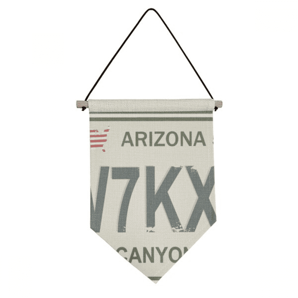 American Car Licence Number Pattern Canvas Flag Hanging Wall Art Decor ...