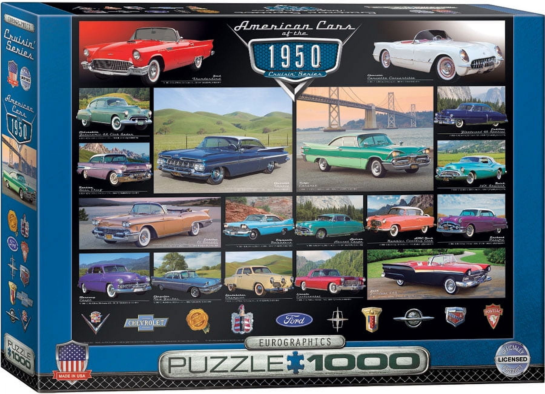 American Cars of the 1950s 1000-Piece Puzzle - Walmart.com