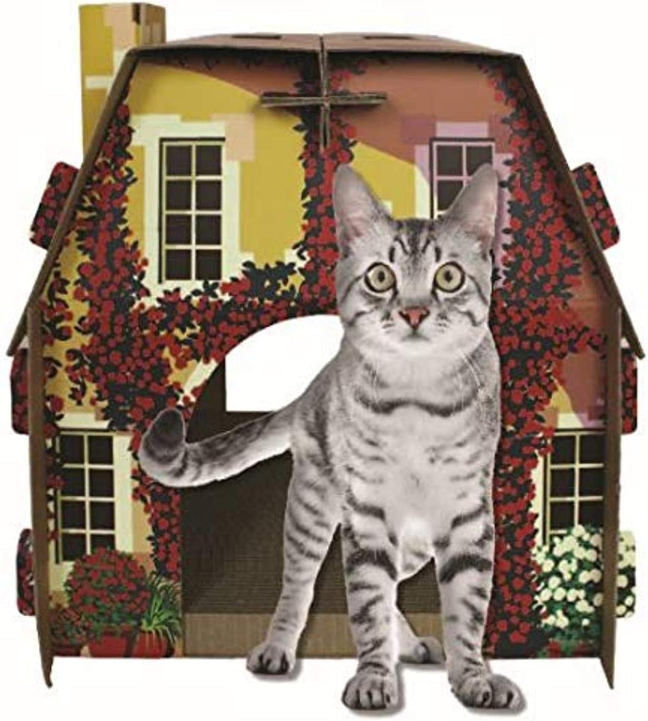 American Cat Club Cat House with Scratcher & Catnip included ...