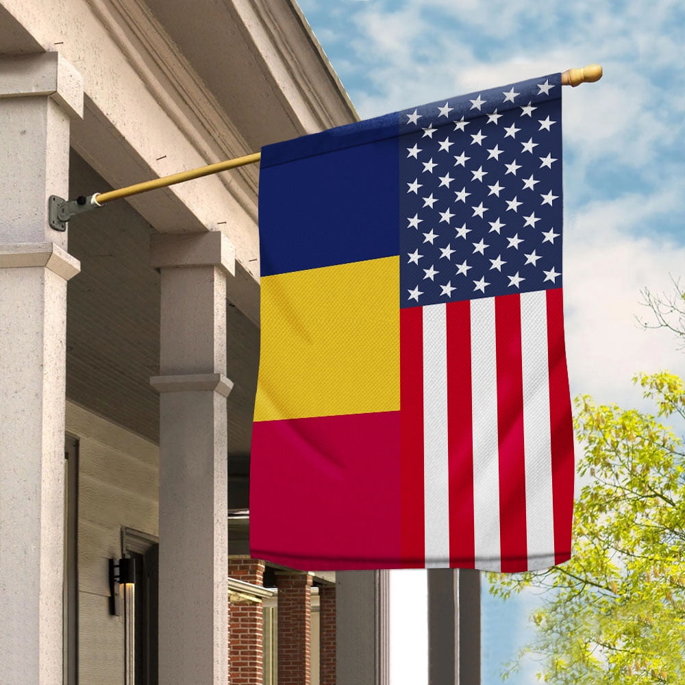 American Chad Flag Chadian Friendship U.S.A Memorial Day Patriotic For ...