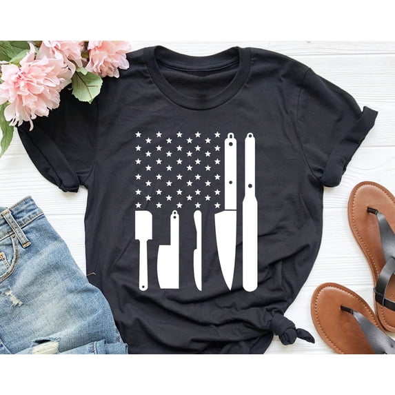 American Chef Shirt Chef Gift Shirt Funny Baking Shirt Chef Knives ...