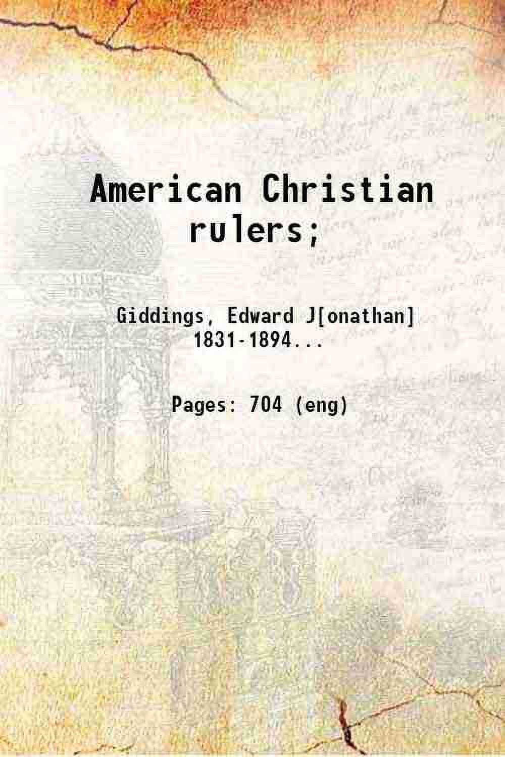 American Christian rulers; 1890 [Hardcover] - Walmart.com