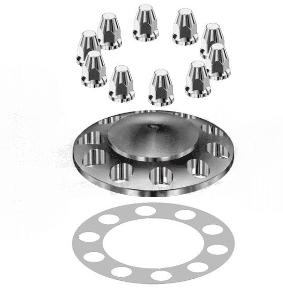 American Chrome 40000TEMP ABS Hub Cap Kit - OEM - Walmart.com