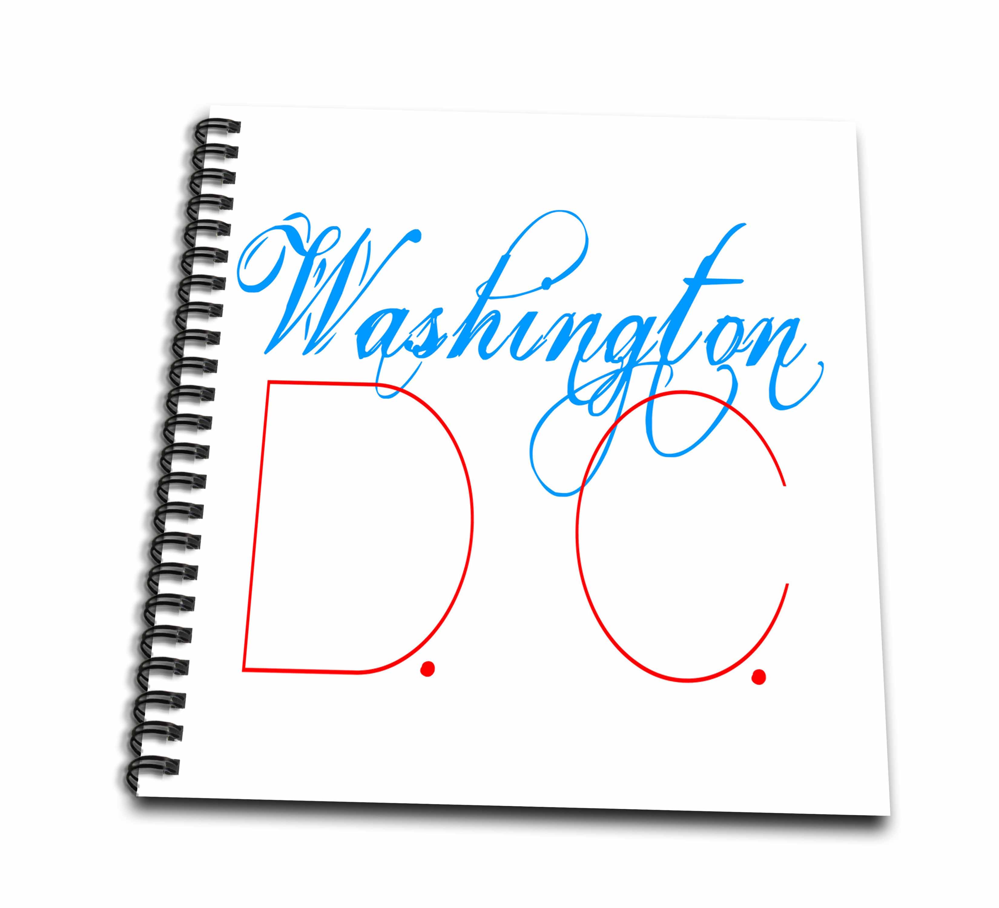 3dRose, American Cities - Washington D.C. red and blue on white ...