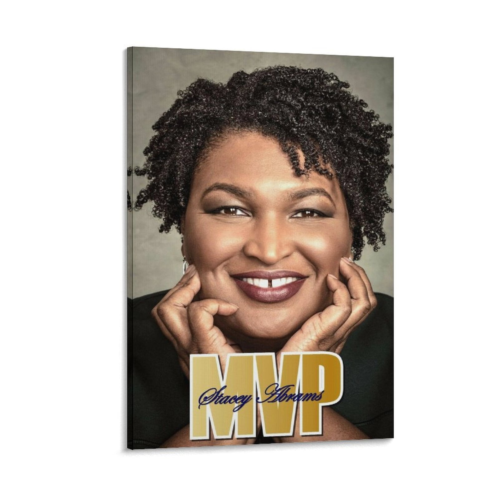 American Civil Rights Activists Stacey Abrams Poster Painting On Canvas ...
