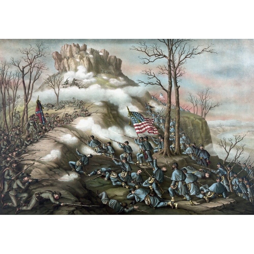 American Civil War print of The Battle of Lookout Mountain Poster Print ...
