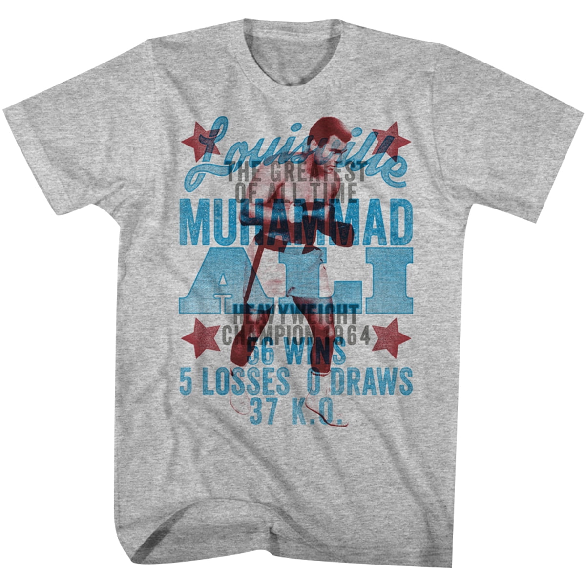 American Classics Muhammad Ali Overlay T-Shirt - 2XL - Gray Heather ...