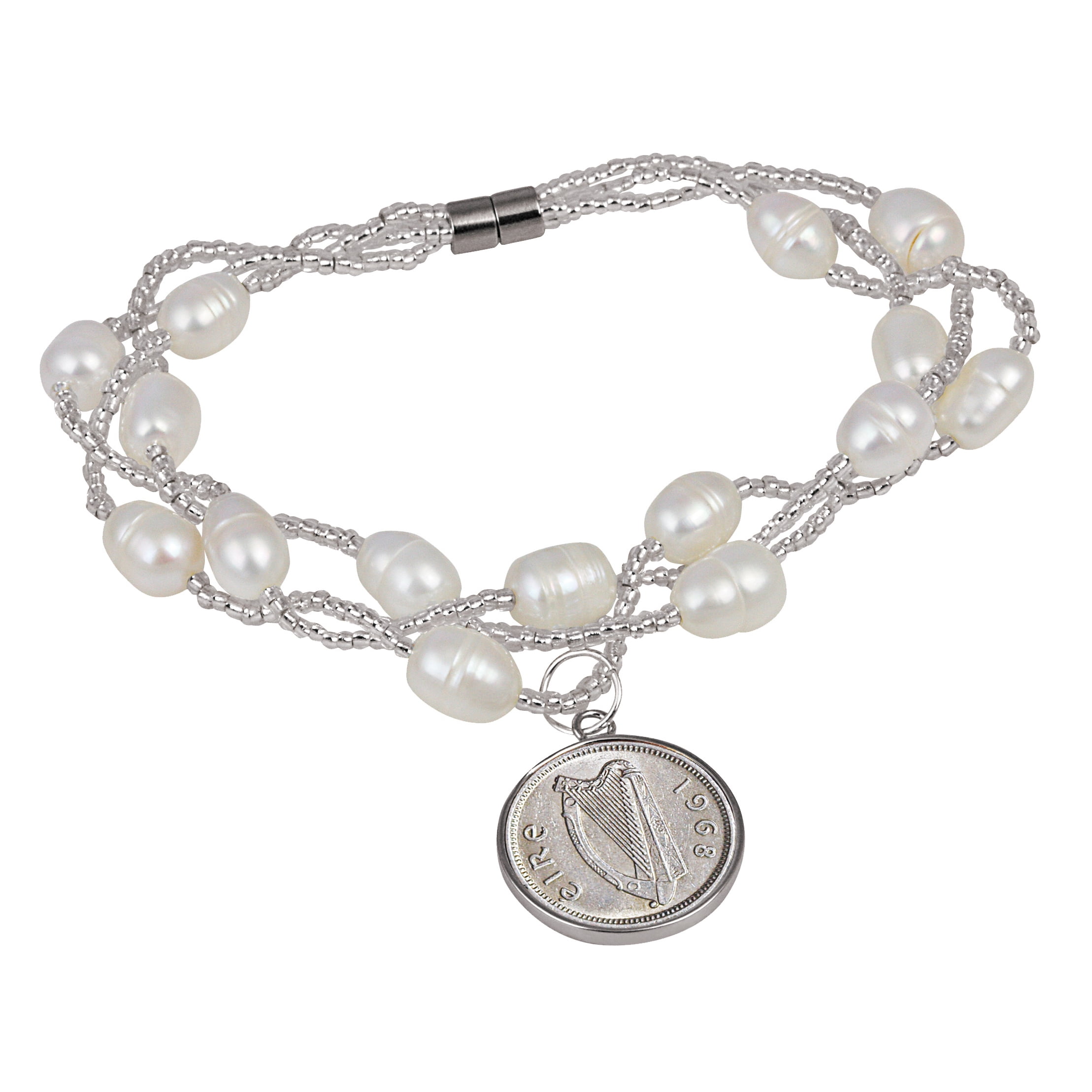American Coin Treasures Irish Magnetic Closure Coin Bracelet ...