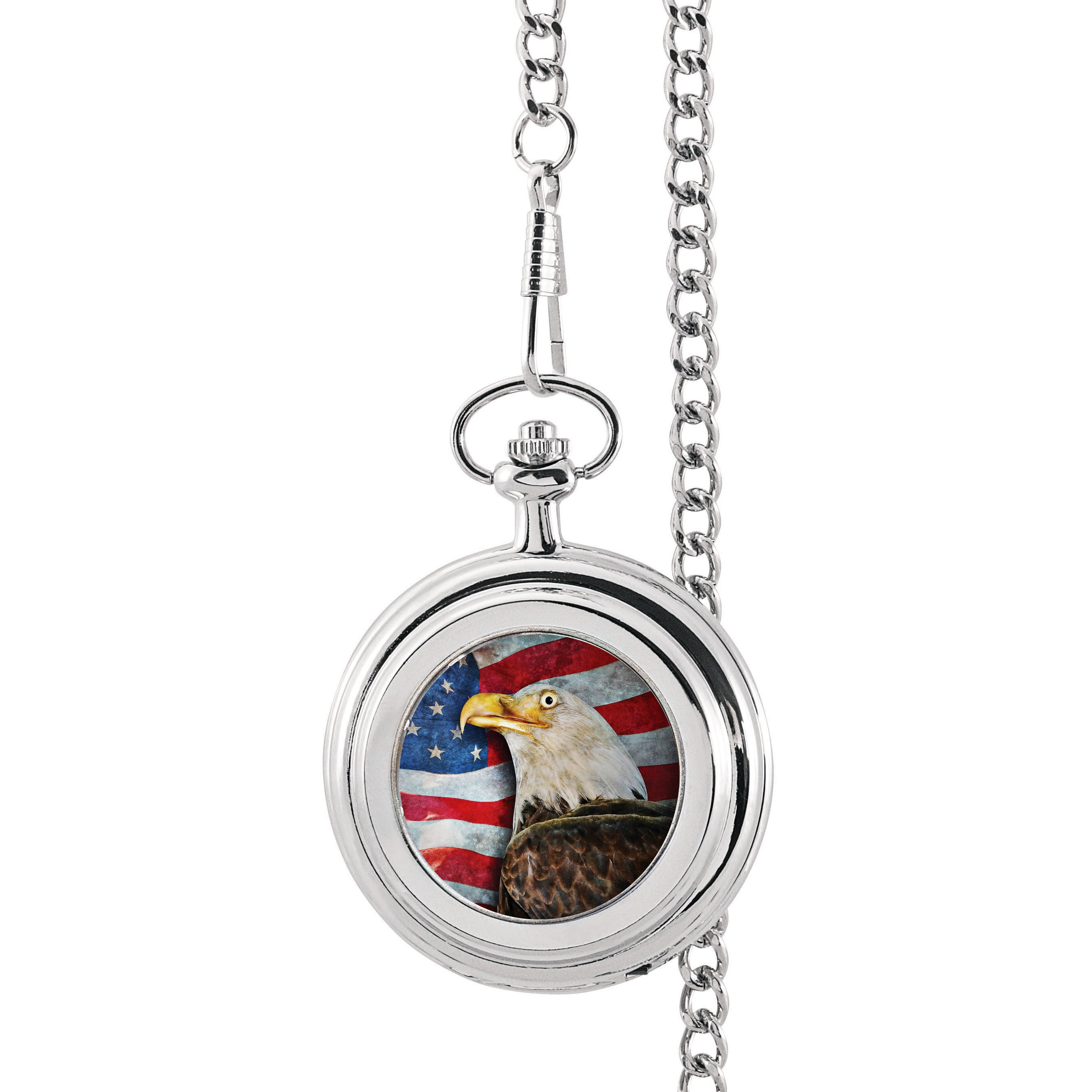 American Coin Treasures Men's Pocket Watch with American Bald Eagle ...