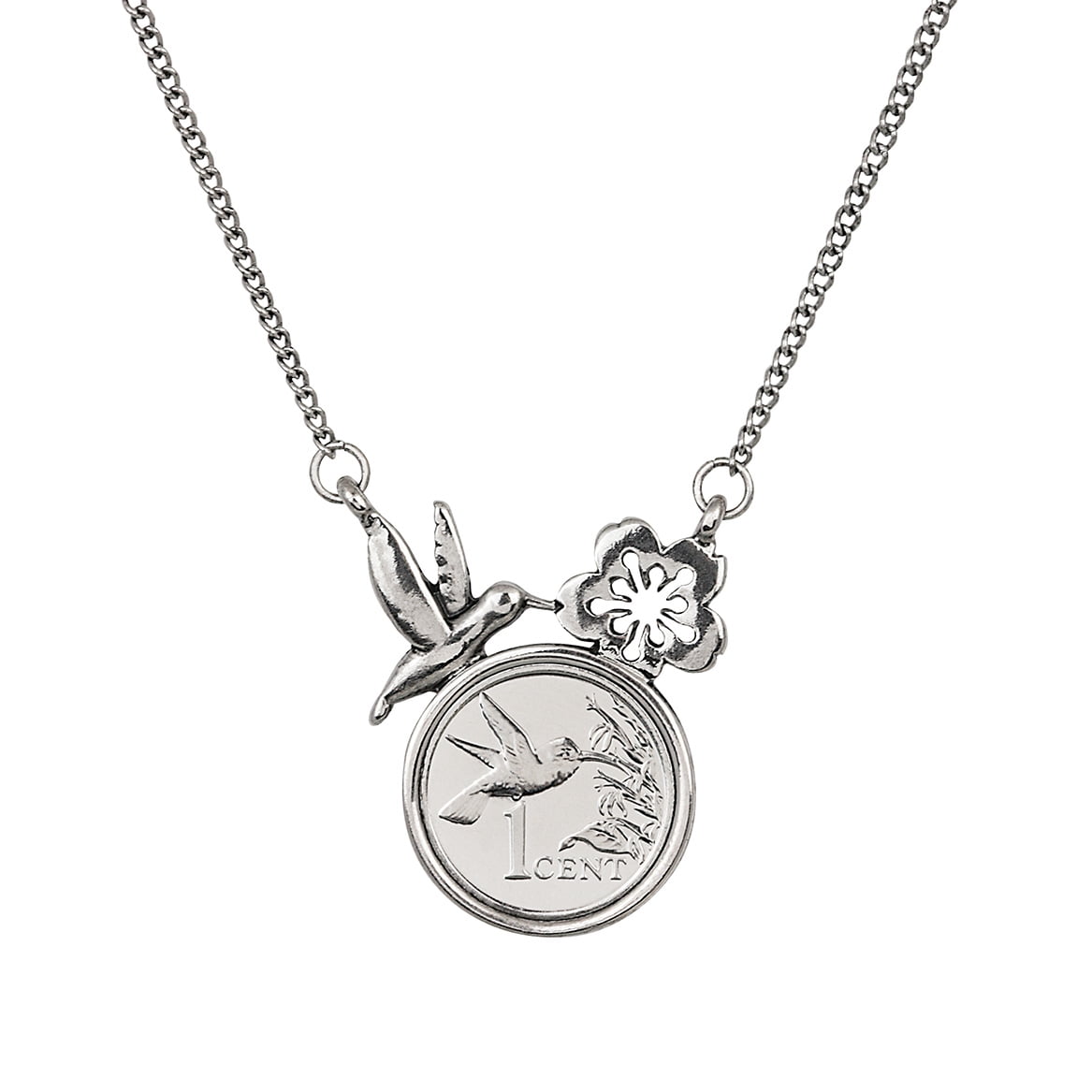 American Coin Treasures Pendant Hummingbird Coin Necklace- 20 Inch ...
