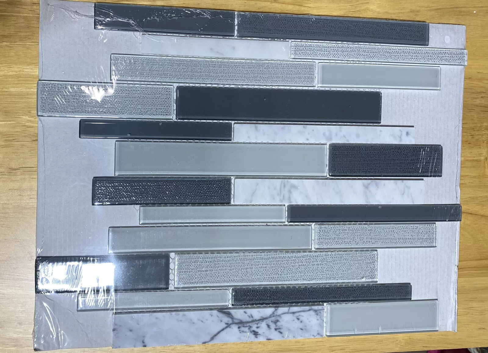 American Cole Point Fog Gray 11-In X 15-In Polishedglass; Stone Linear ...