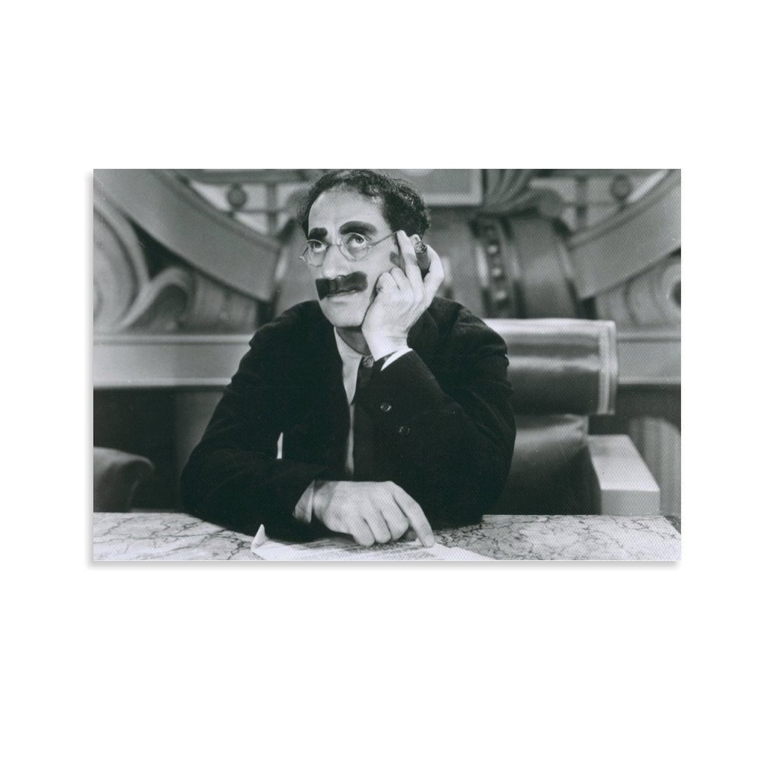 American Comedian Actor Groucho Marx Black And White Celebs Poster ...