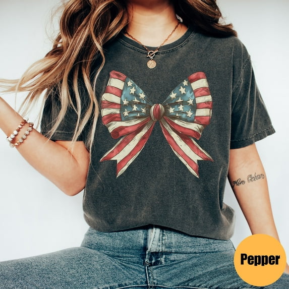 American Coquette Bow Independence Day Shirt American Flag Shirt ...