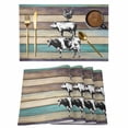 American Country Cotton Linen Placemats Set of 2, Farm Animal Vintage ...
