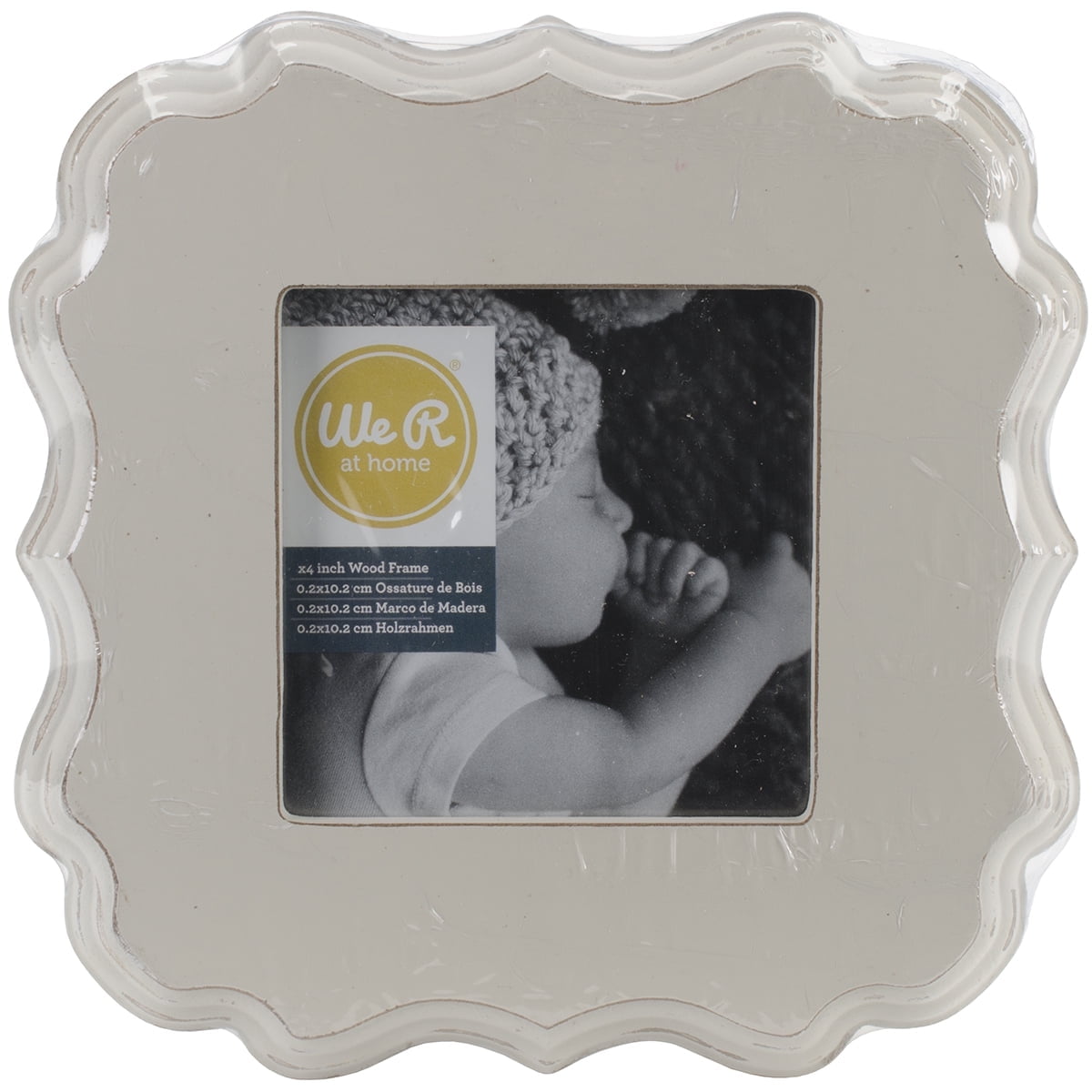 American Craft We R Memory Keepers Decorative Wooden Frame Cream 7 X 7 ...