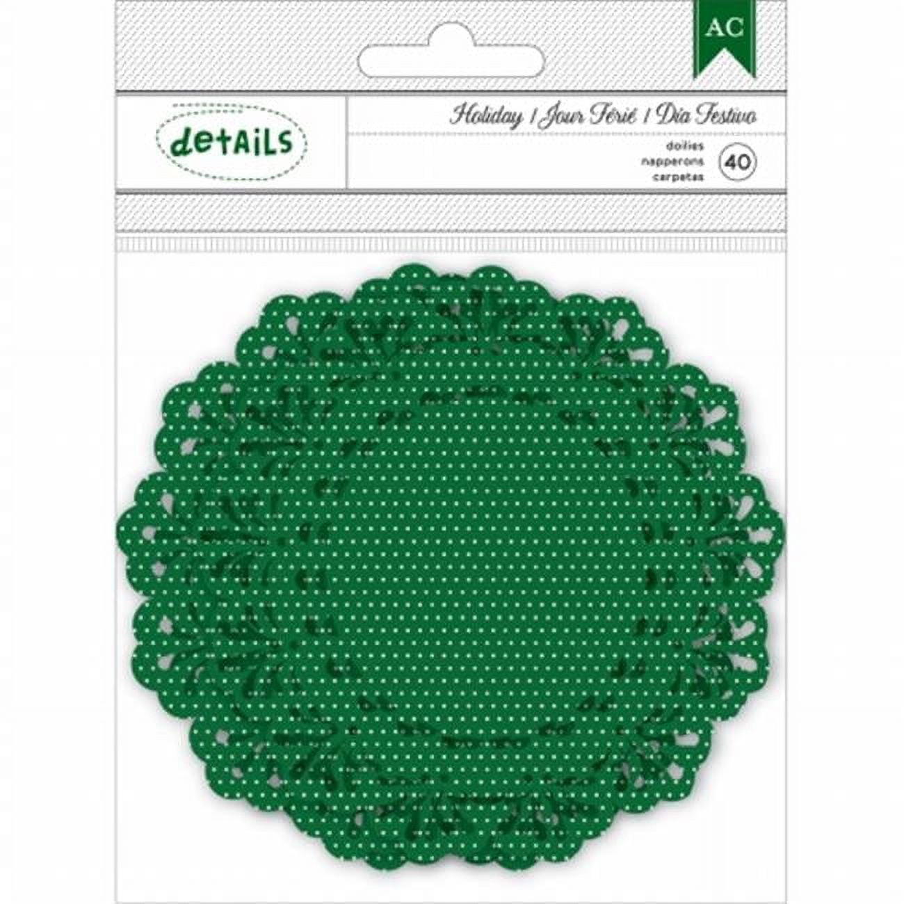 American Crafts 340544 Holiday Details Paper Doilies - Green - Walmart.com