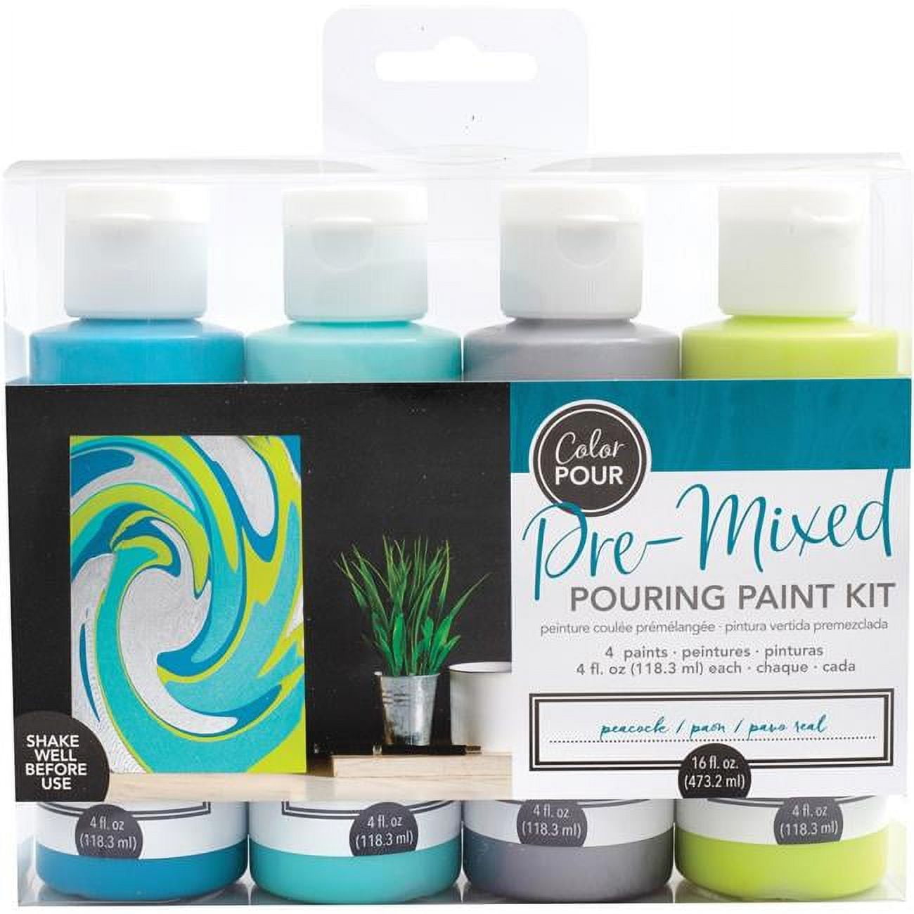 American Crafts 353837 Color Pour Collection - Pre-Mixed Pouring Paint ...