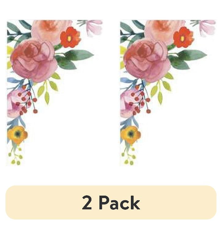 (2 pack) American Crafts Patterned Poster Board 22"X28"-Floral Corners ...