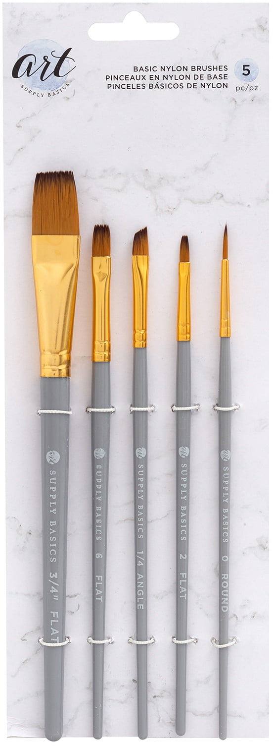 American Crafts Art Supply Basics Brush Set-5/Pkg - Walmart.com