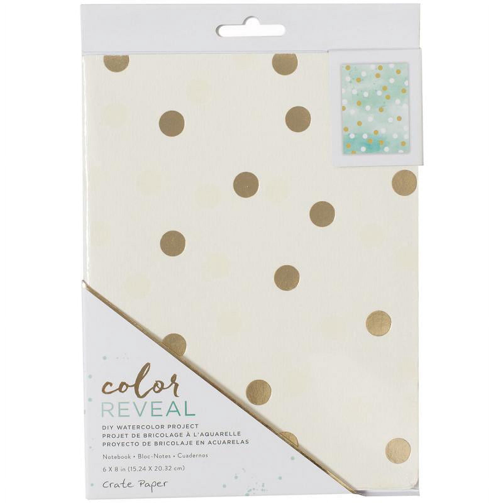 American Crafts CP375780 Dots Color Reveal Watercolor Notebook, 6 x 8 ...