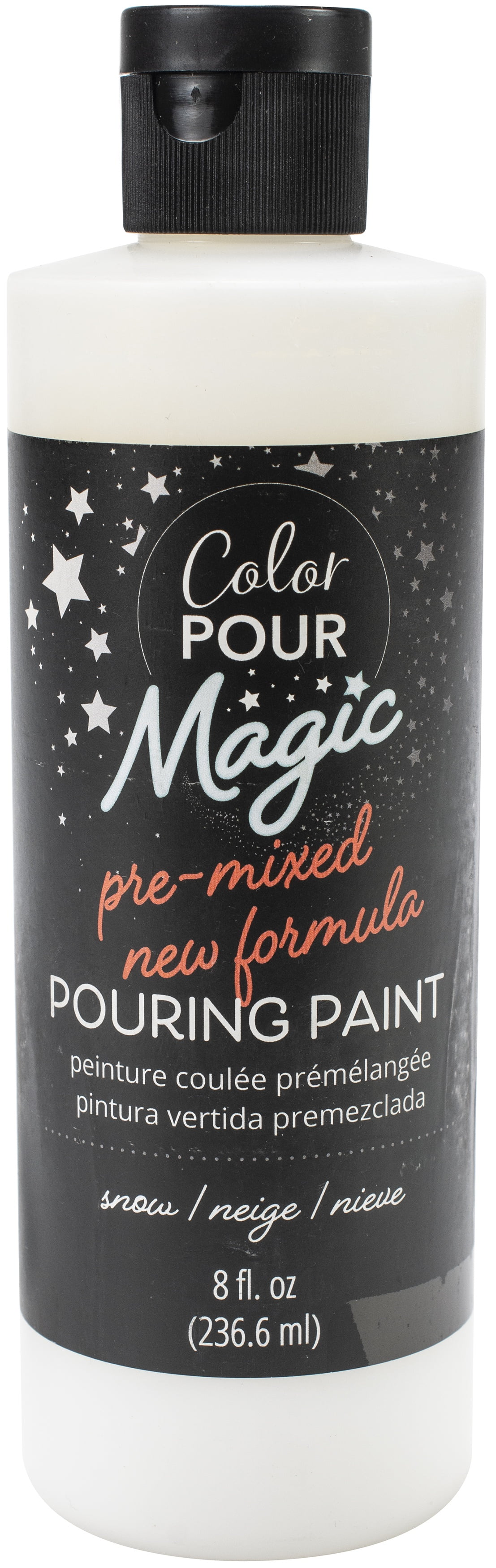 American Crafts Color Pour Magic Pre-Mixed Paint 8oz-Snow - Walmart.com