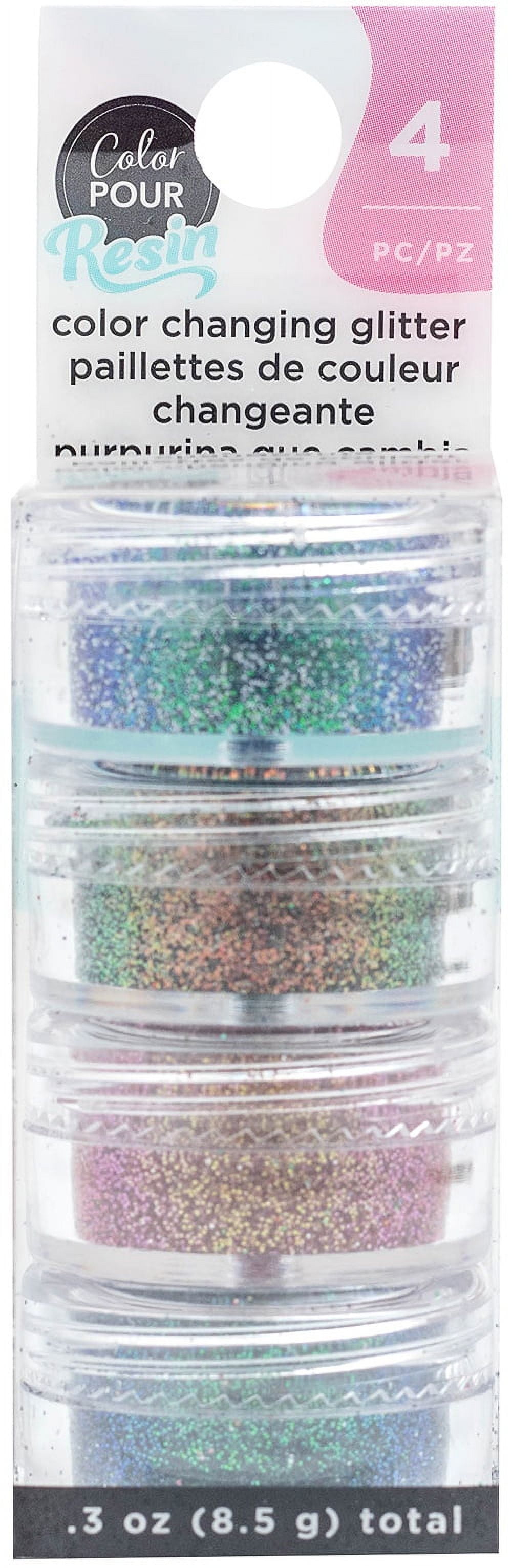 American Crafts Color Pour Resin Mix-Ins-Color Changing Glitter 4/Pkg ...
