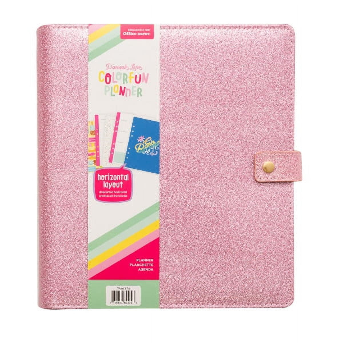 American Crafts Damask Love Colorfun Planner, 8-1/2" x 9-1/2", Pink Glitter, 356266 - Walmart.com