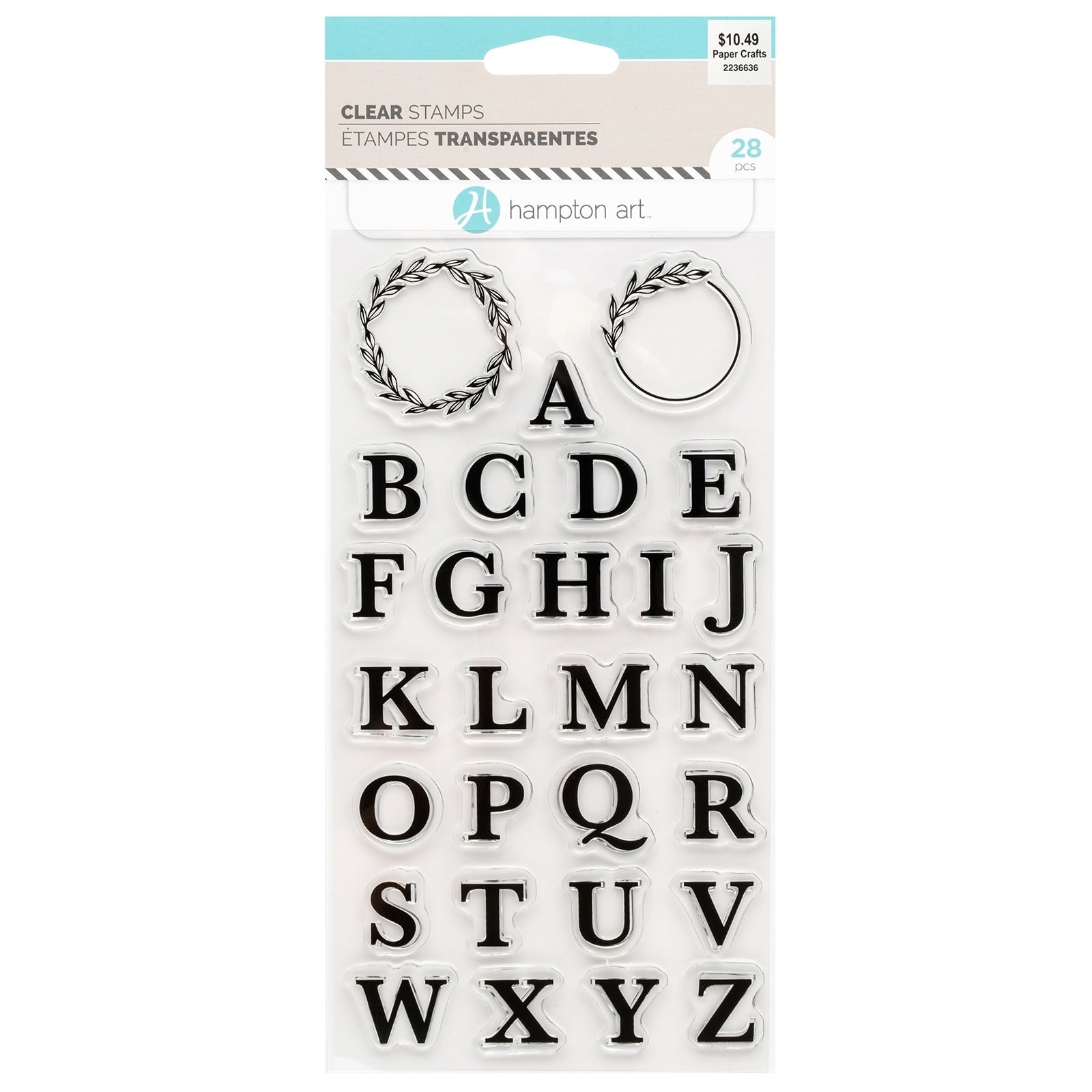 American Crafts Hampton Art Clear Stamps-Letters 3 - Walmart.com