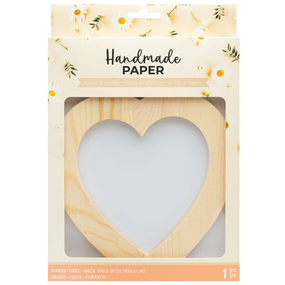 American Crafts Handmade Paper Mold And Deckle Kit-Heart - Walmart.com