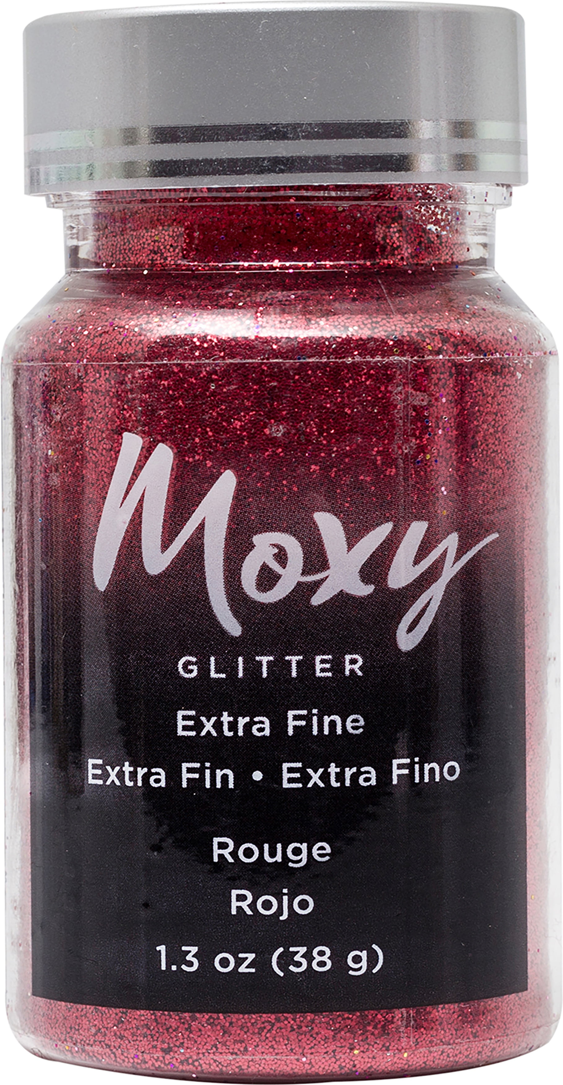 American Crafts Moxy Glitter - Rouge, Extra Fine, 1.3 oz, Bottle ...