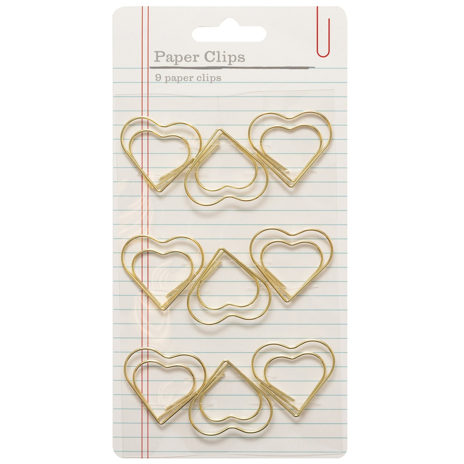 American Crafts Paper Clips 9/Pkg-Jumbo Heart - Walmart.com