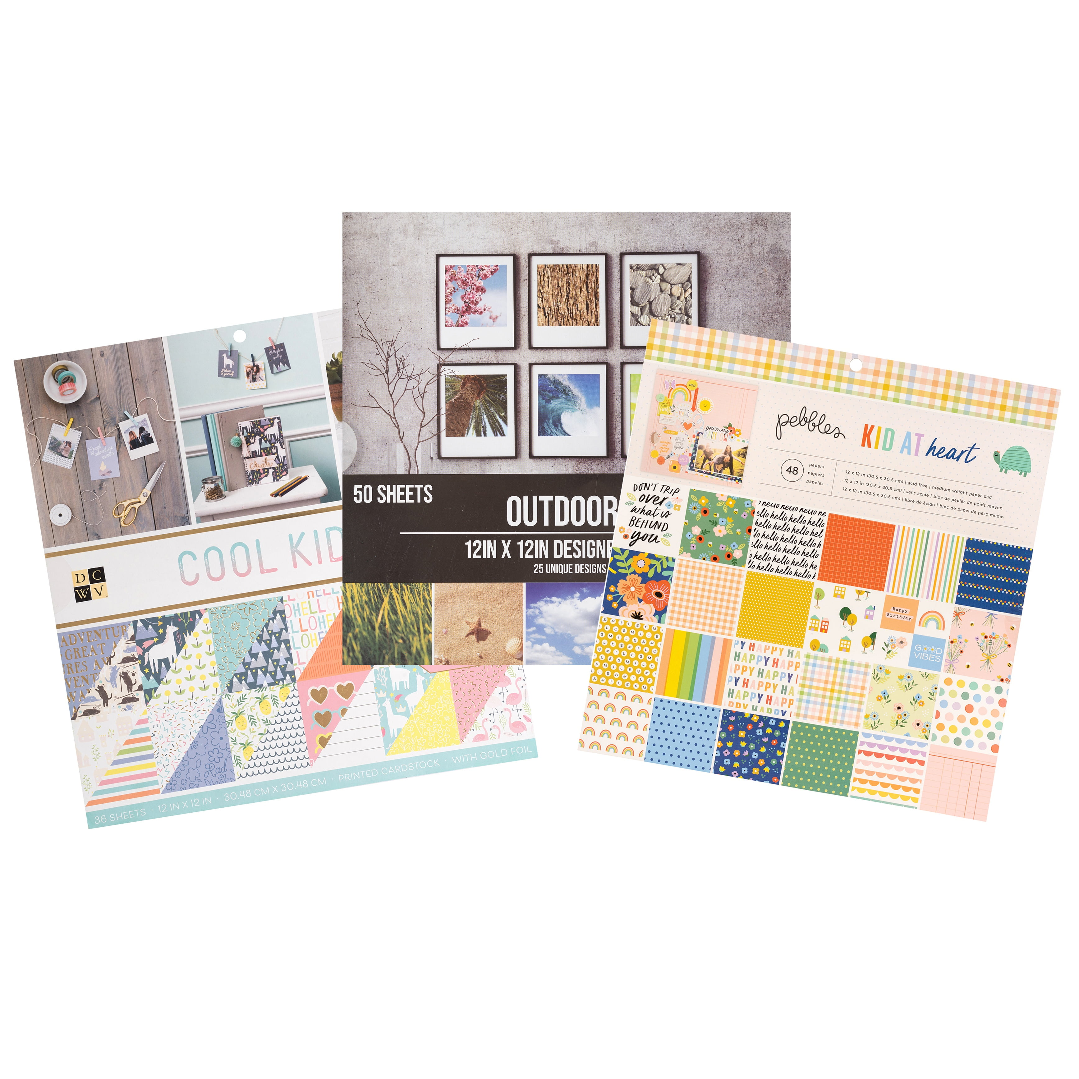 American Crafts Paper Pad 12"X12" 6/PKG-Assorted Styles - Walmart.com
